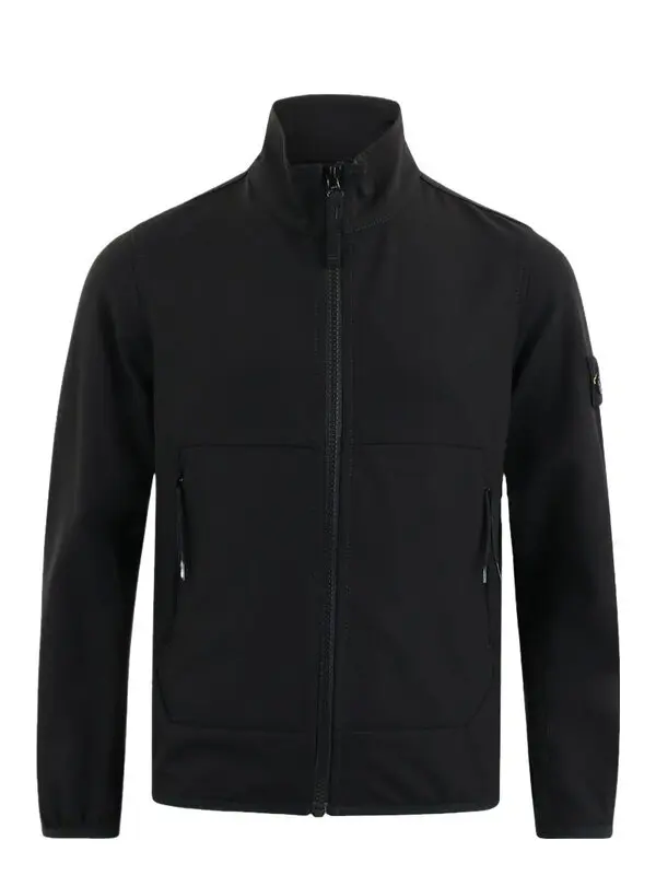 Stone Island Zip-up Compass Patch Jacket - Black