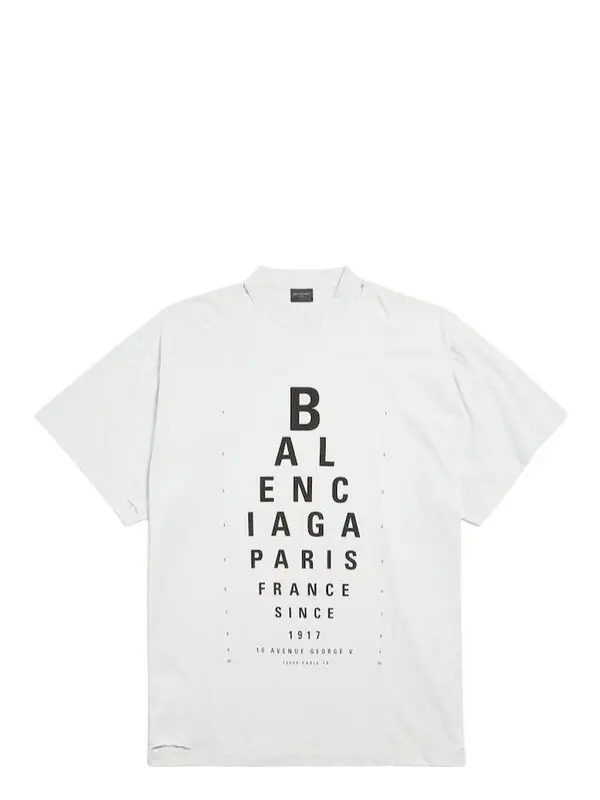 Balenciaga Oversized Graphic Print T-shirt - White