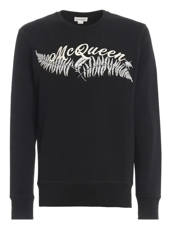 Alexander McQueen Embroidered Logo Sweatshirt - Black
