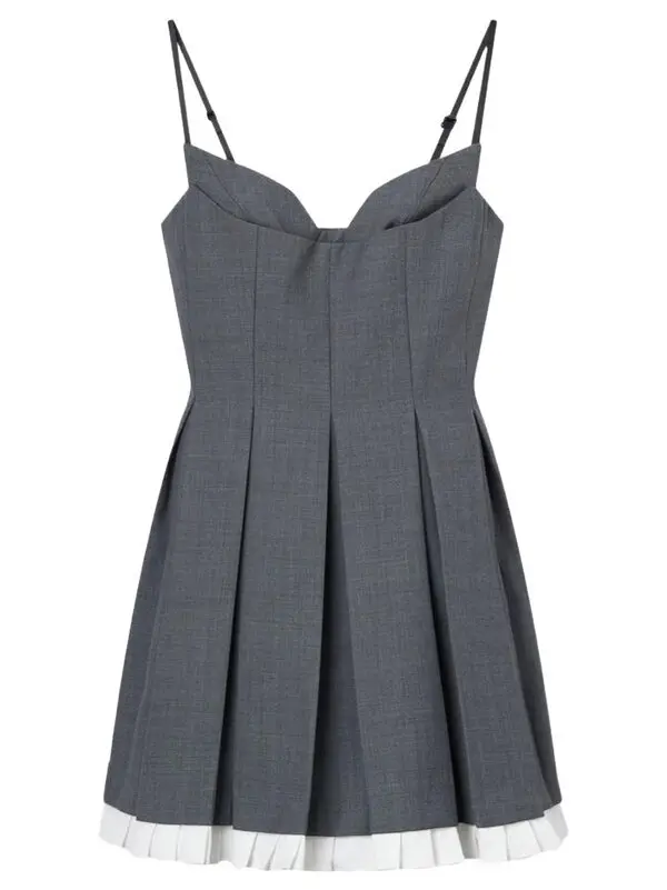 SHUSHU/TONG Pleated Sweetheart Dress - No