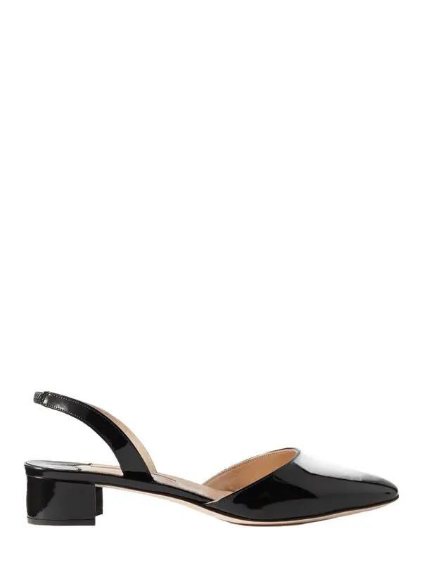 Manolo Blahnik Aspro 30 Exposed Low Heels - Black
