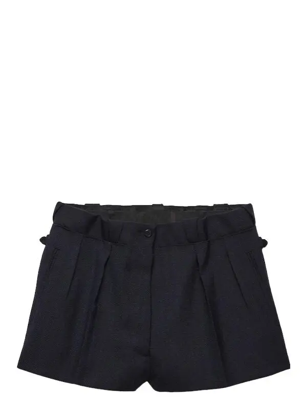 Prada Chevron Pleated Shorts - Blue