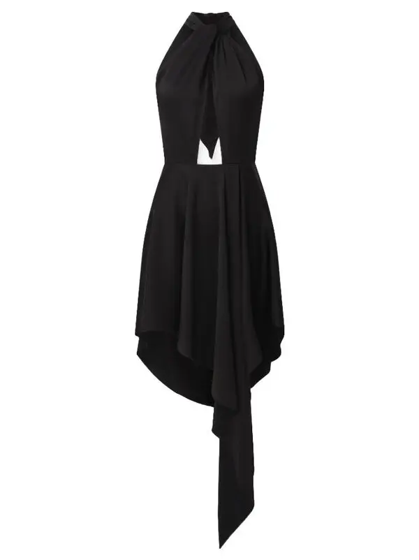 Stella McCartney Sleeveless Asymmetrical Cut-out Dress - Black