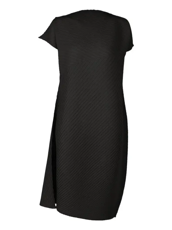 Issey Miyake Pleated Midi Dress - Black