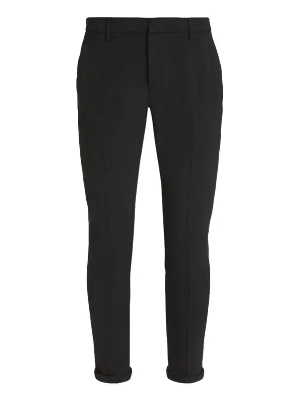 DONDUP Button Detailed Mid-rise Wool-blend Trousers - Black