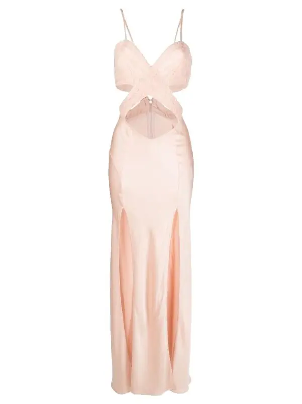 Amen Lace Cut-out Gown - Nude