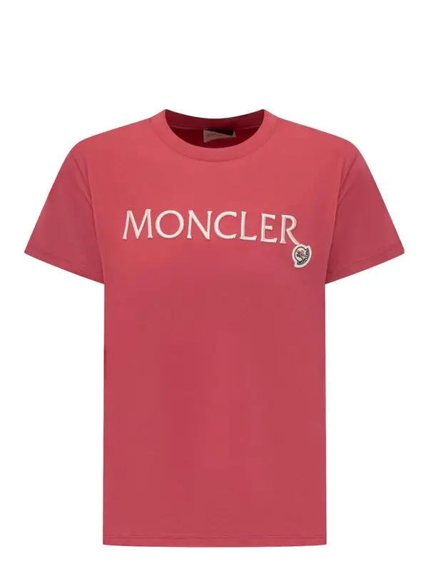 Moncler Logo Print T-shirt - Red
