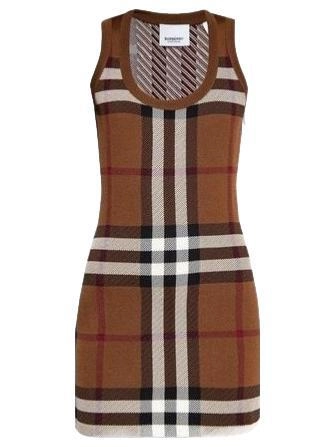 Burberry Vintage Check-jacquard Sleeveless Mini Dress - No