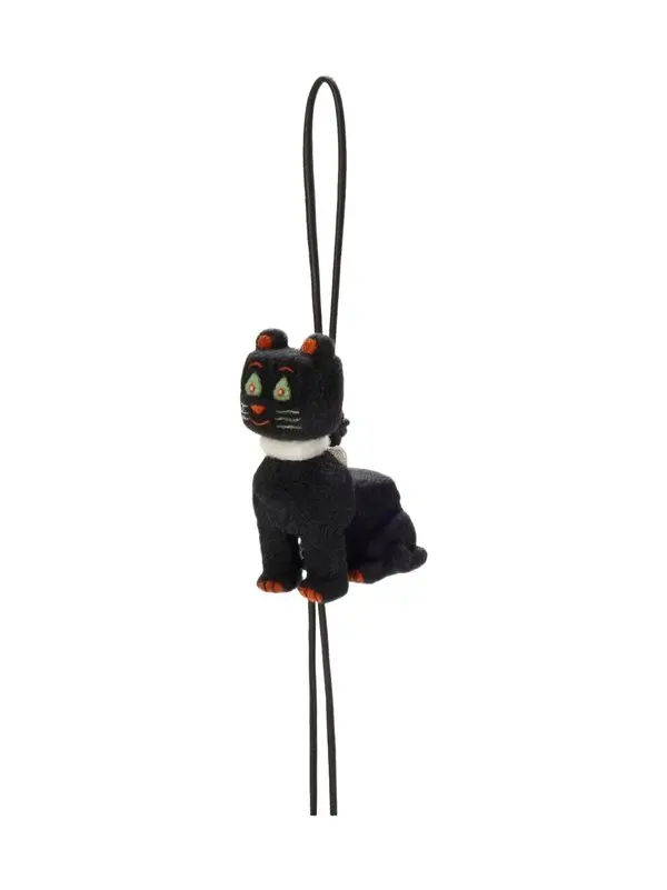 Loewe Louis Wain Cat Felt Charm - Black/orange