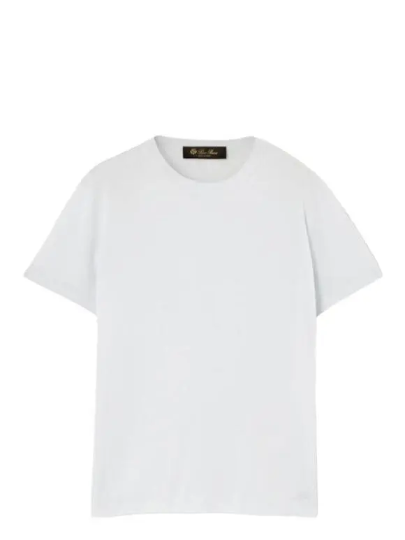 Loro Piana Angera Crewneck With Embroidered Logo - Periwinkle