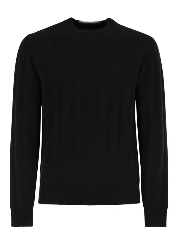 Peserico Ribbed Knit Jumper - Black
