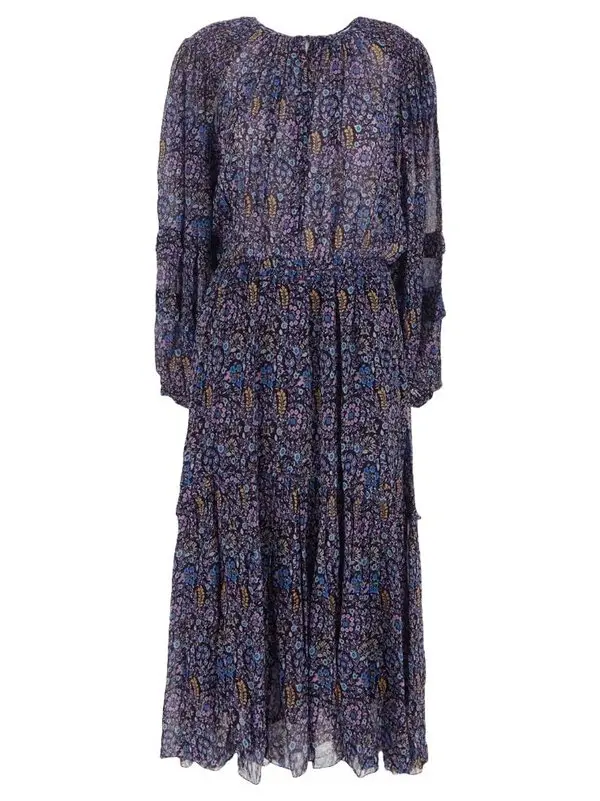 Isabel Marant Étoile Floral Printed Midi Dress - Black