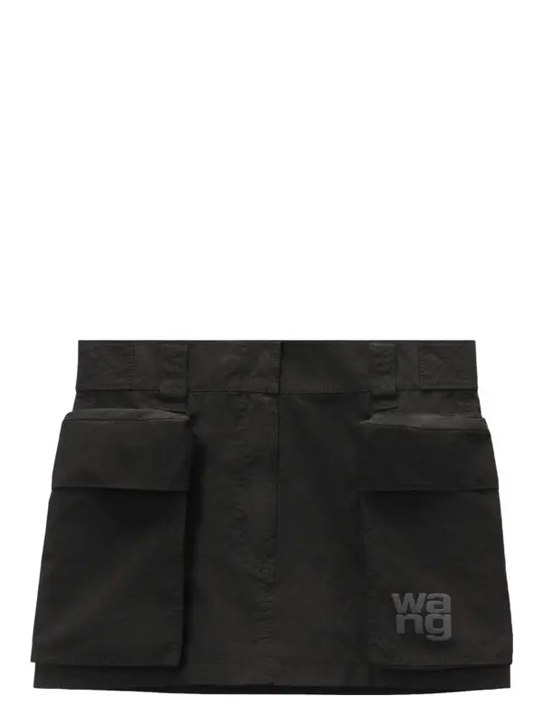 Alexander Wang Logo Cargo Mini Skirt - Black
