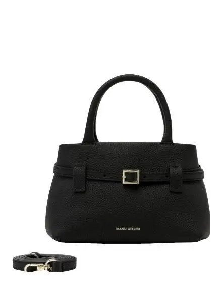 Manu Atelier Le Cambon 20 Buckled Shoulder Bag - Black