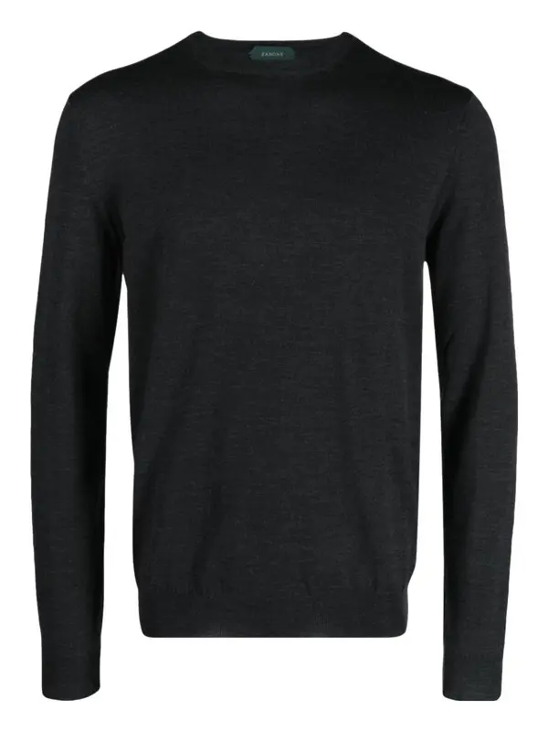 ZANONE Fine-knit Crew-neck Jumper - Black