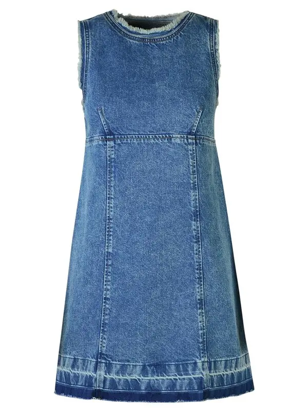 Moschino Sleeveless Denim Mini Dress - Blue