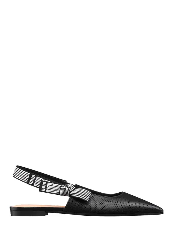 Dior Christian Toujours Slingback Flats - Black