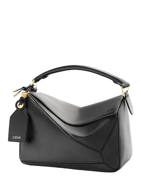 Loewe Small Feather Light Puzzle Bag - Black