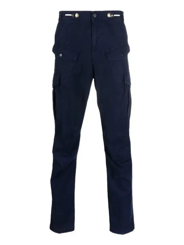 DIESEL® Tapered Cargo Pants With Button Detail - Black