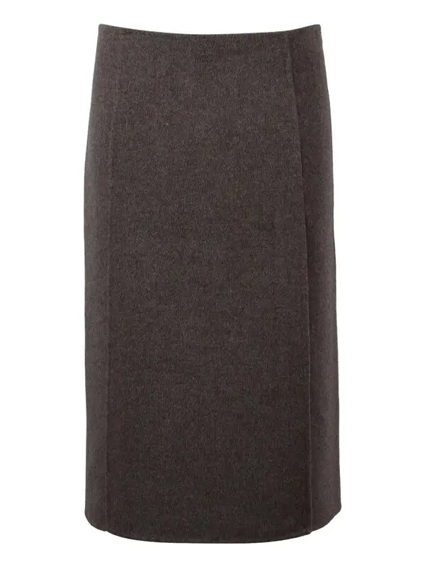 P.a.r.o.s.h Zipped Midi Skirt - Black