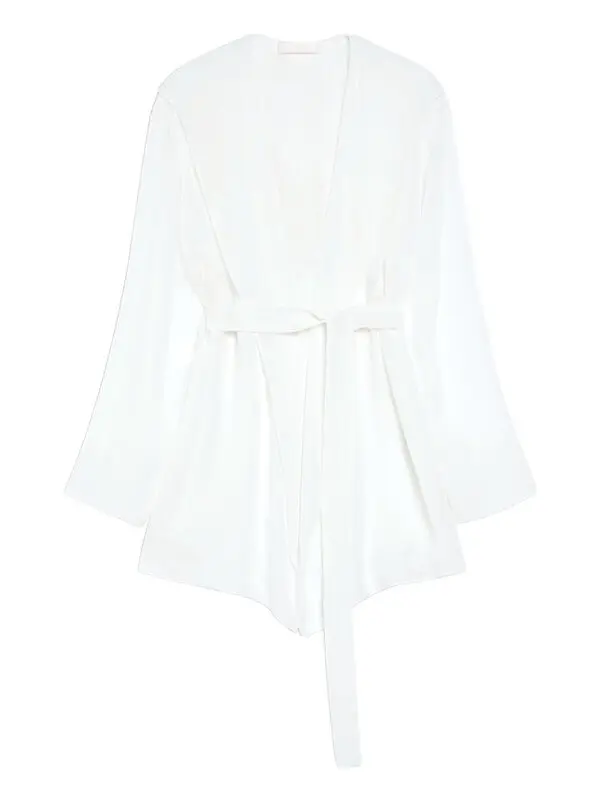 Max Mara Hooded Chiffon Jacket - White