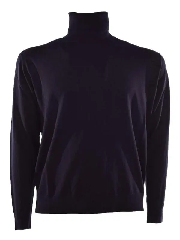 Prada Turtleneck Knitted Pullover - Blue