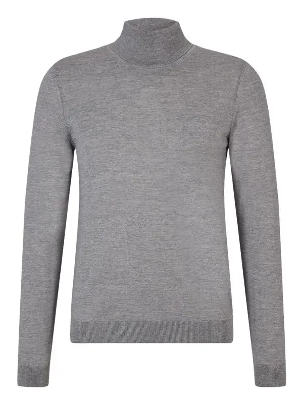 Hugo Boss Roll-neck Wool Jumper - Gray