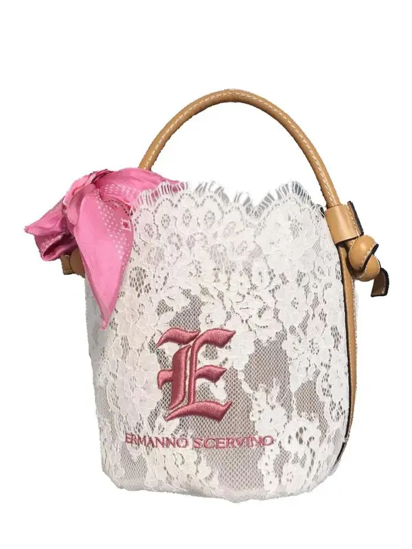 Ermanno Scervino Small Floral-lace Tote Bag - White