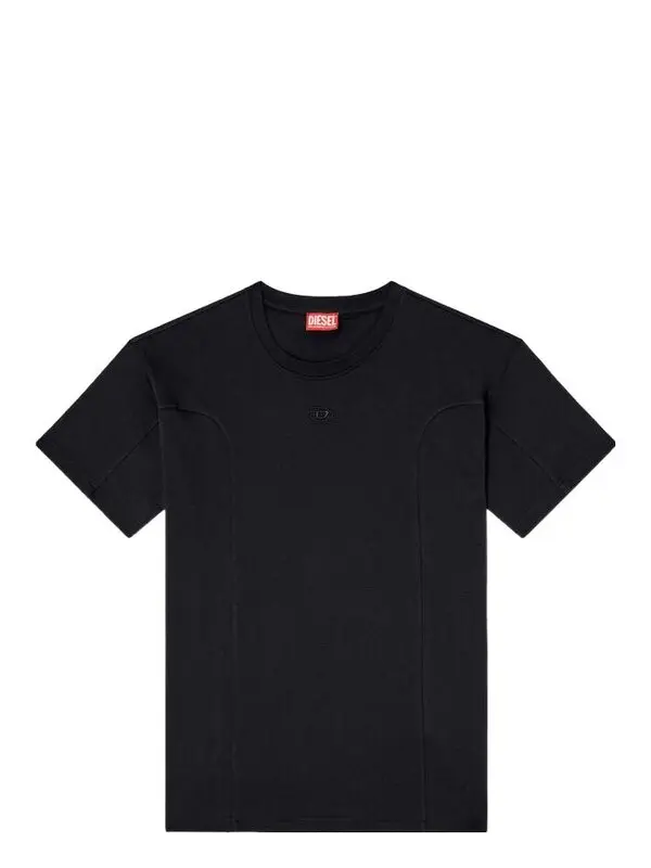 DIESEL® Panelled Short-sleeve T-shirt - Black