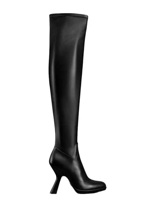 Dior D-fiction Heeled Thigh High Boots - Black