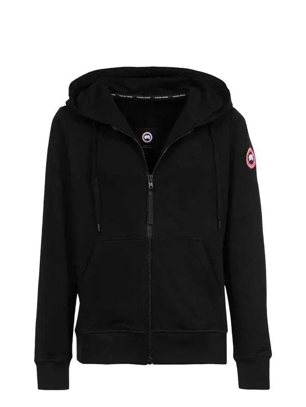 Canada Goose Zip-up Logo Hoodie - Black