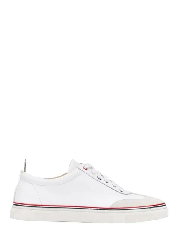 Thom Browne Striped Trim Low-top Sneakers - White