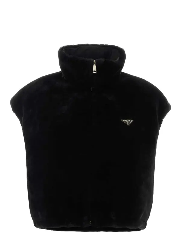 Prada Triangle-logo Gilet - Black