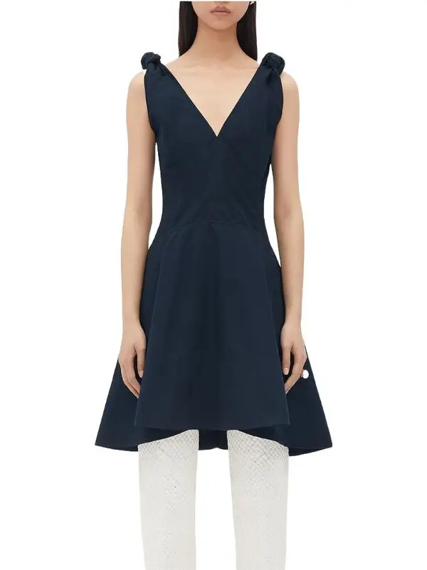 Bottega Veneta Knot Detailed Compact Dress - Black