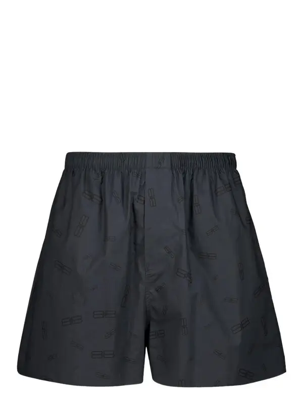 Balenciaga Bb Icon Pyjama Shorts - Dark Grey