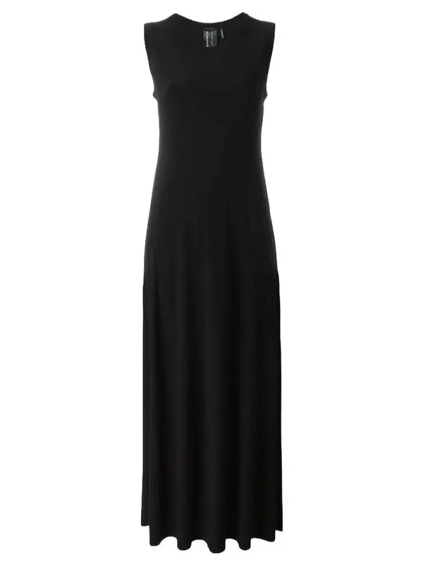 Norma Kamali Sleeveless Velvet Long Dress - Black
