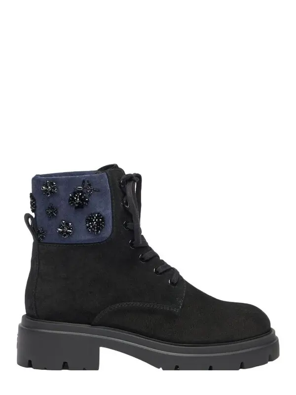 STUART WEITZMAN Hudson Lace-up Bootie - Black