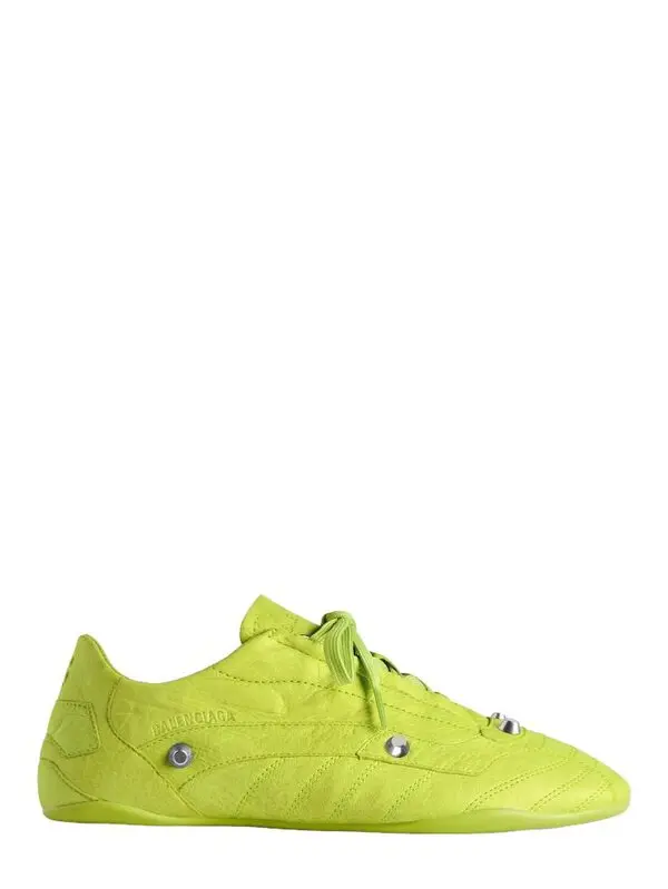 Balenciaga City Lace-up Sneakers With Stud Embellishments - Green