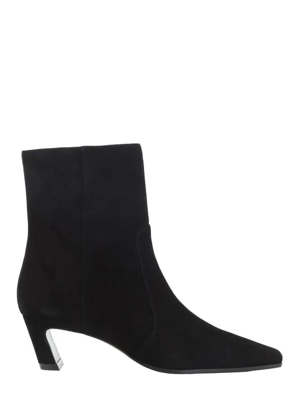 STUART WEITZMAN Square Toe Ankle Boots - Black