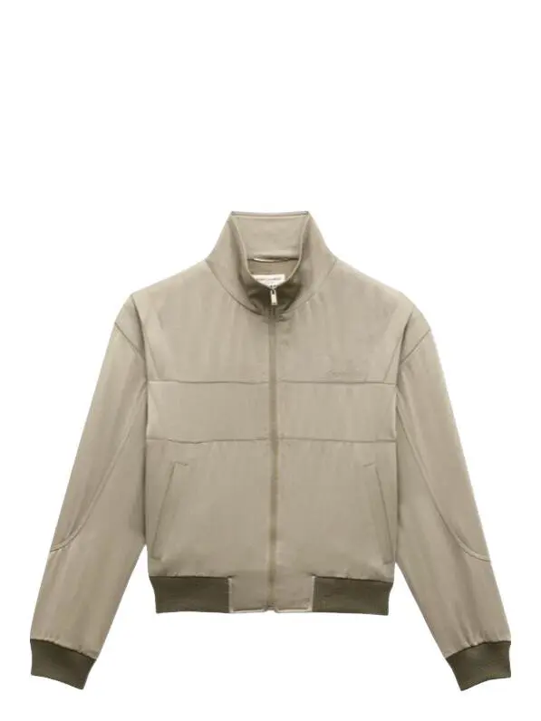 Saint Laurent Zip-up High Neck Teddy Jacket - Nude