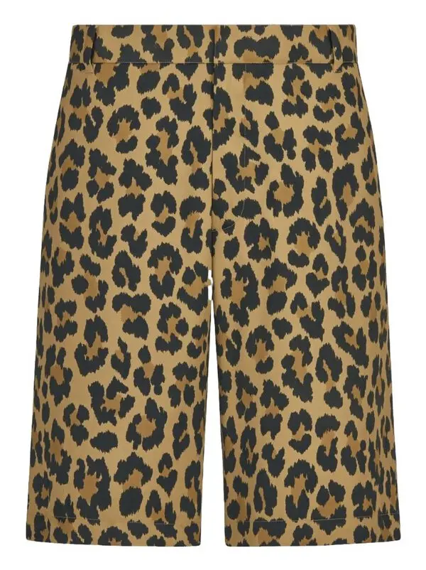 Dior Leopard Print Bermuda Shorts - Black