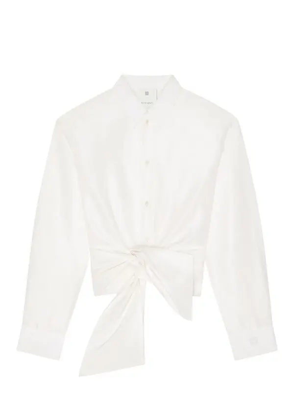Givenchy 4g Detailed Bow Shirt - Off White