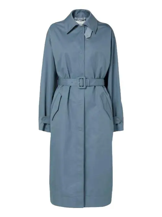 Fendi Belted Waist Trench Coat - Light Blue