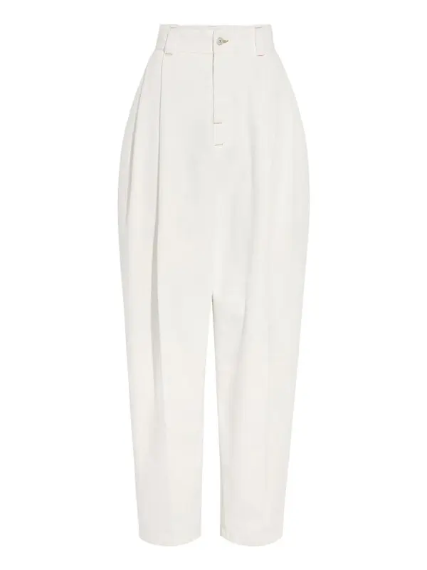 Jacquemus Tapered Pleated Trousers - Off White