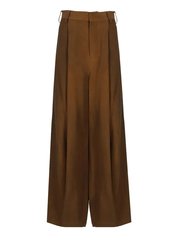 UMA WANG Paw" Wide-leg Trousers - Brown