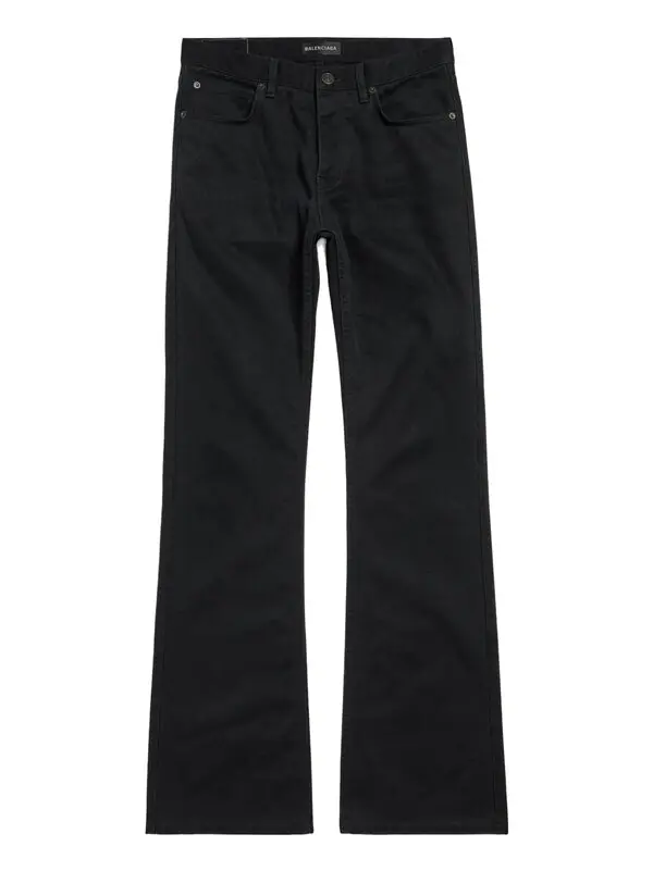 Balenciaga Mid-waisted Straight-leg Jeans - Black
