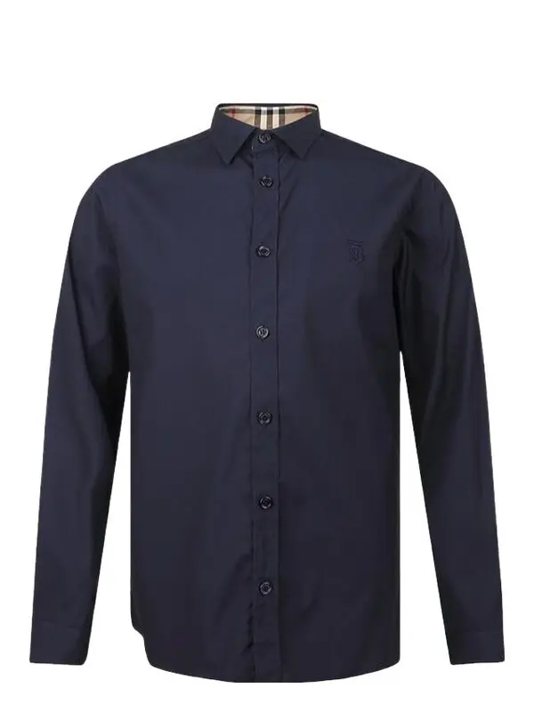 Burberry Slim Fit Monogram Shirt - Navy Blue