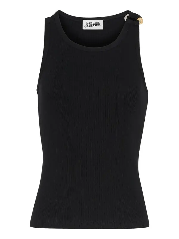 JEAN PAUL GAULTIER Waist Vest With Embellishments - Black