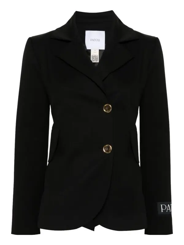 PATOU Single-breasted Lace-up Blazer - Black