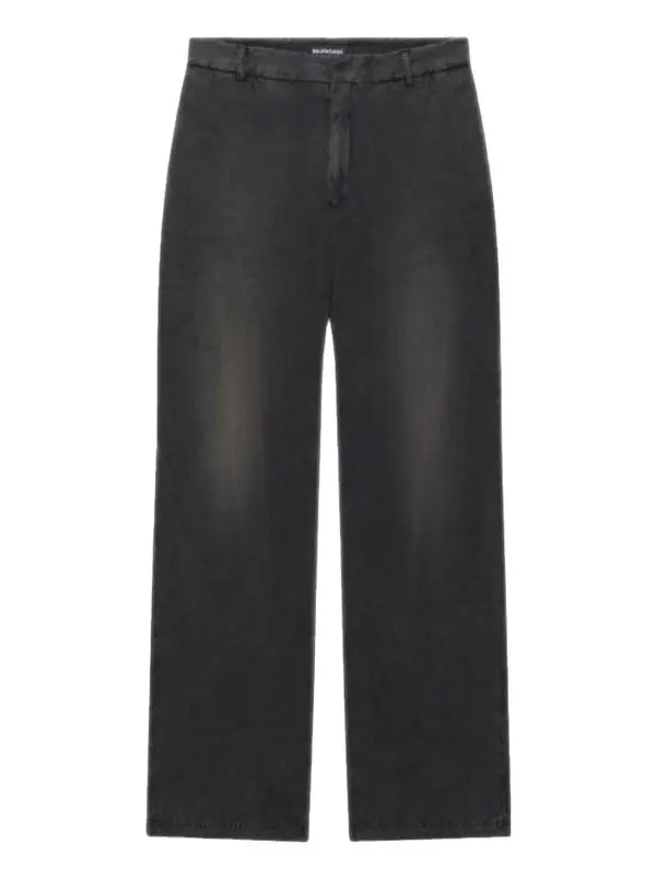 Balenciaga Slim Worn-out Pants - Black